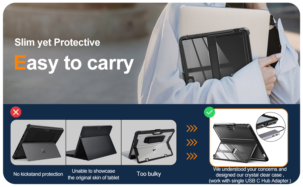 INFILAND Surface Go 3 2021/ Surface Go 2 2020 / Surface Go 2018 Case Cover Compatible with ...