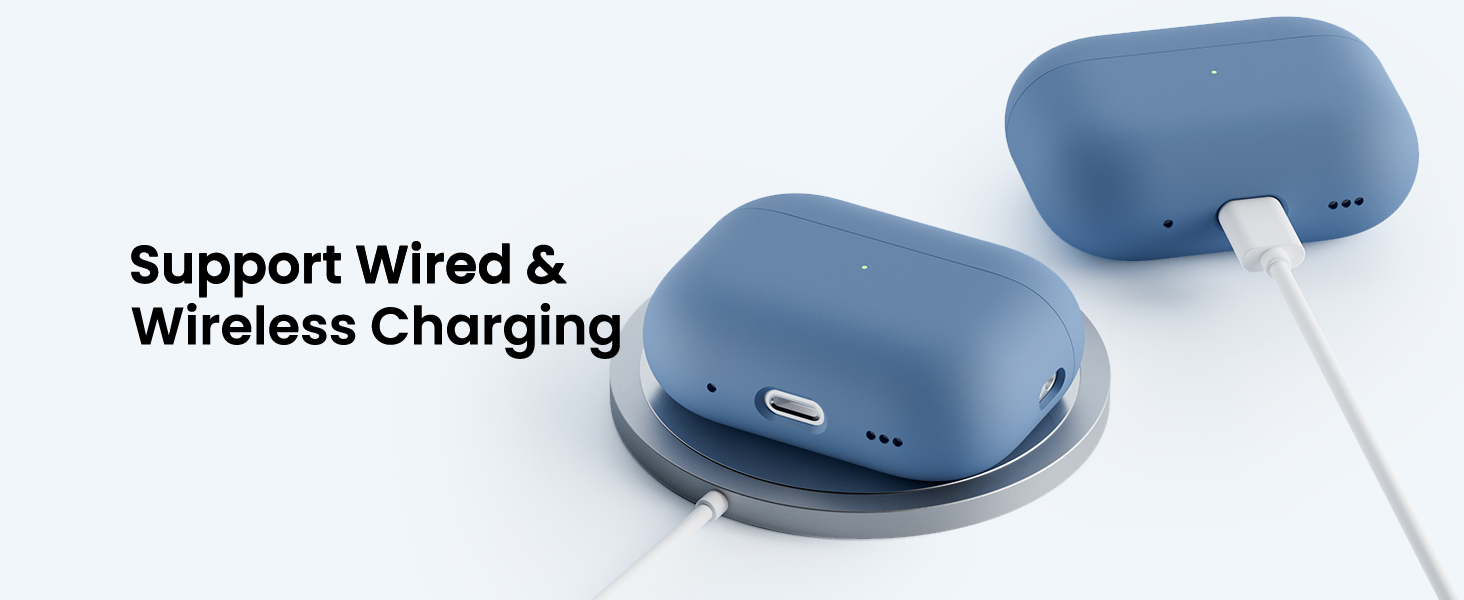 Amazon.com: ORNARTO Compatible with AirPods Pro 2 Case (2022), Protective Liquid Silicone Case ...