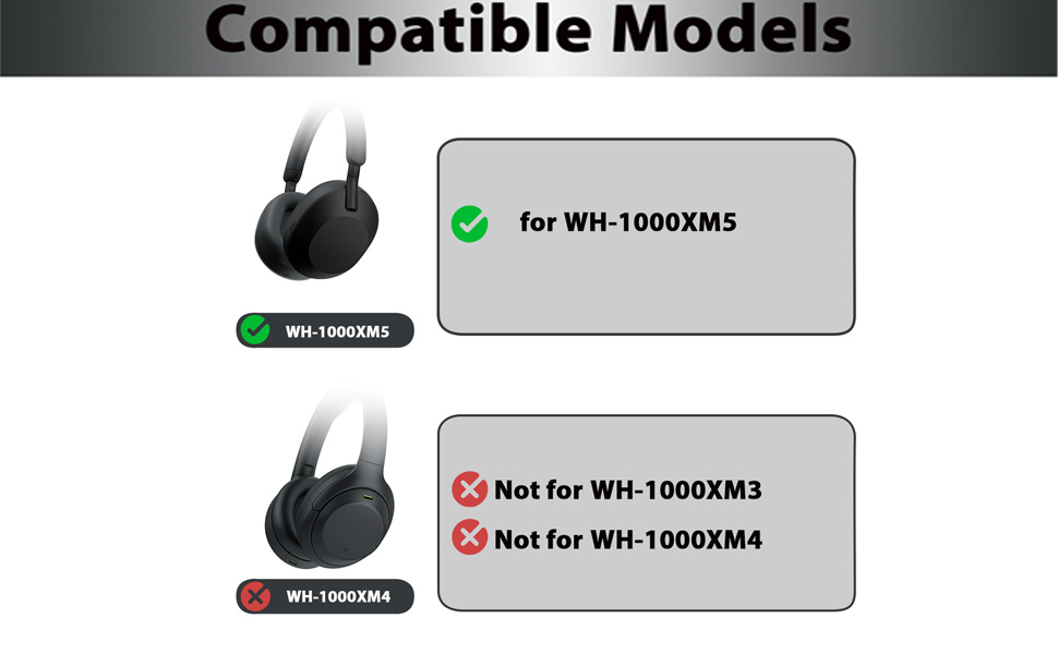 Amazon.com: Adhiper XM5 Silicone Case Sweat Earpad Covers for Sony WH-1000XM5, Upgraded Ear ...