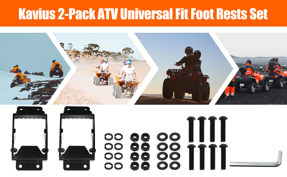 Amazon.com: ATV Passenger Foot Rest, Heavy Duty ATV Foot Rest for Rear Passenger Anti-Slip 4 ...