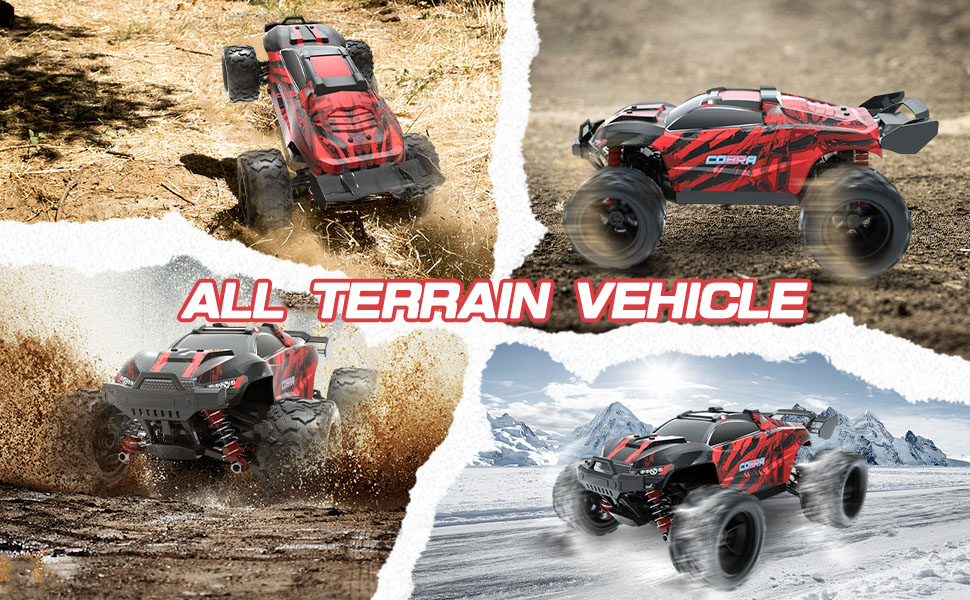 Amazon.com: RC Monster 1:18 Scale Remote Control Truck, 38KM/H High Speed 4WD RC Cars ...