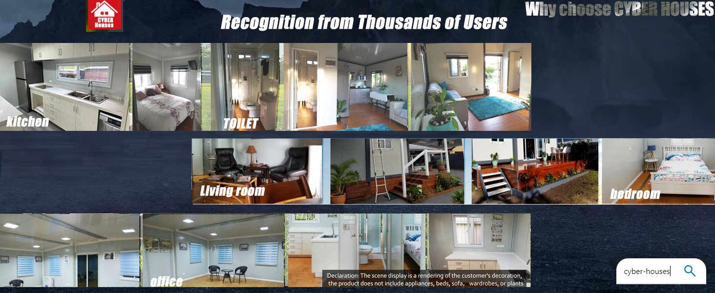 Amazon.com: 2024 20FT 2 Bedroom Prefab House Tiny Homes to Live in for Adults Kits casas ...