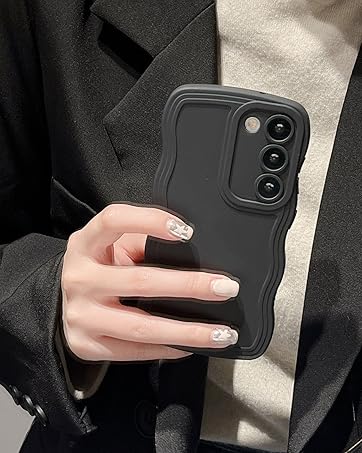 Amazon.com: UEEBAI Wave Frame Clear Case for iPhone 11 6.1 inch, Curly Clear Phone Case, Cute ...