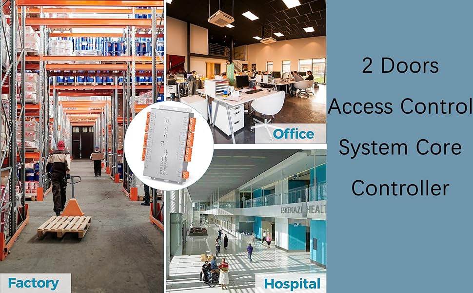 Amazon.com : 2 Doors Access Control System Core Control Components ...