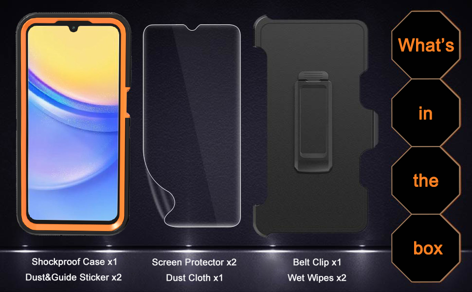 Amazon.com: NIFFPD for Samsung Galaxy A15 5G Case with Belt Clip & Kickstand, Full-Body ...