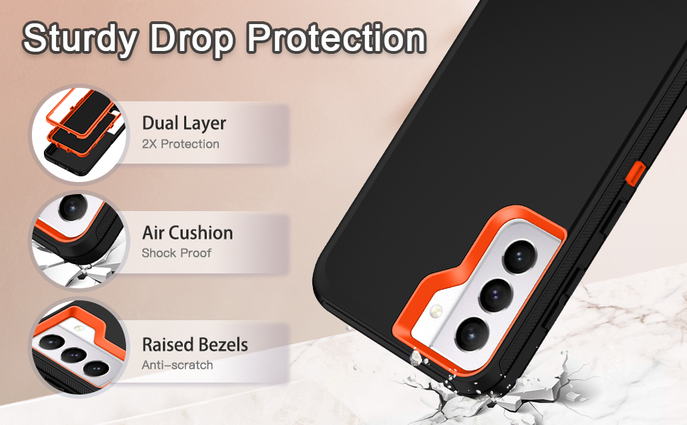 Amazon.com: I-HONVA for Galaxy S21 5G Case Shockproof Dust/Drop Proof 3-Layer Full Body ...