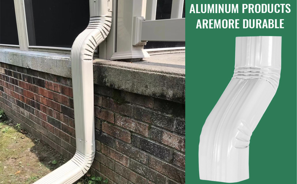 Amazon.com : VYH Downspout Leader Gutter Offset 2x3 White （Offset 3 ...