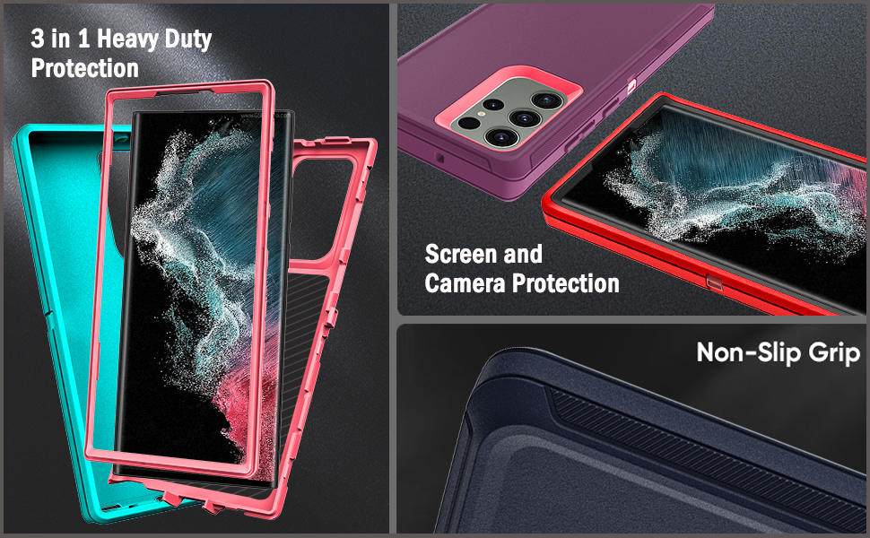 Amazon.com: YKHJKLEC for Samsung Galaxy S22 Ultra Case, Military Grade Shockproof/Drop Proof ...