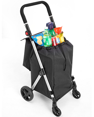 LEUYA ABC Chariot de Courses, 46L Chariot de Courses 4 Roues, avec Sac ...