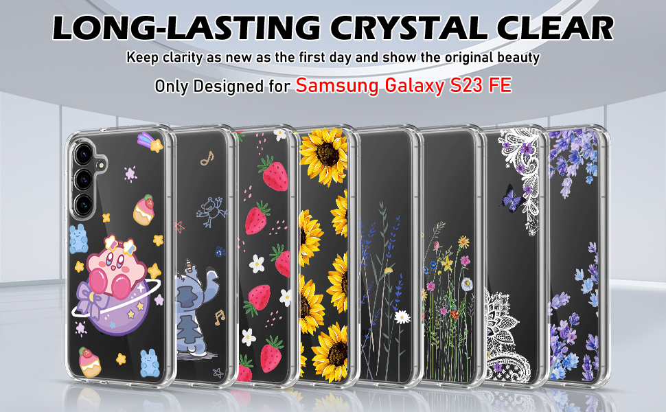 Phone Case for Samsung Galaxy S23 FE 6.4INCH with Cute Bouquet Flowers Pattern for Women Girls ...