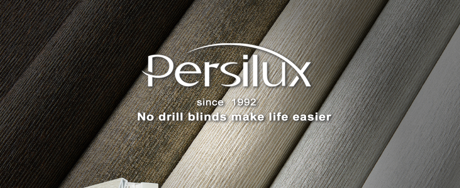 Amazon.com: Persilux No Drill No Tools 100% Blackout Roller Shades for Windows,Linen Fabric ...
