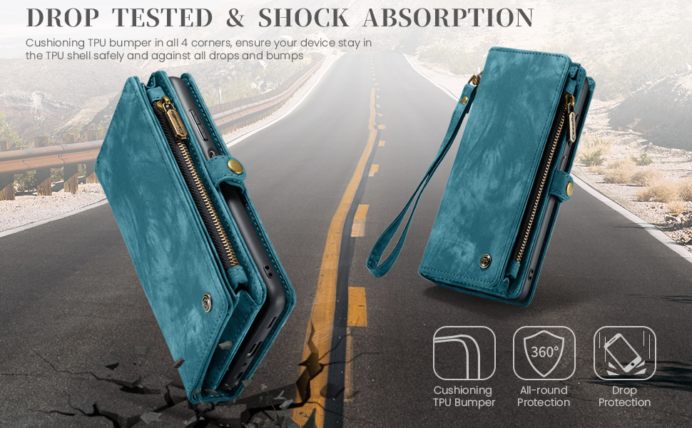 Amazon.com: Kowauri Wallet Case for Samsung Galaxy A15, Zipper Purse Folio Leather Wallet with ...