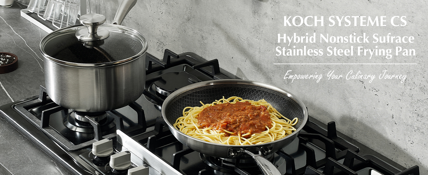 Amazon.com: KOCH SYSTEME CS Hybrid Nonstick Stainless Steel Saucepan Set, 6-Piece Triply ...