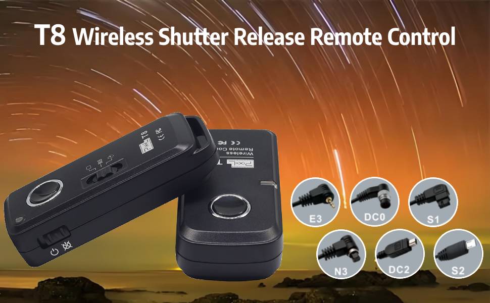 Amazon.com : Wireless Shutter Release Remote for Nikon, T8 Camera Remote Shutter Release Cable ...