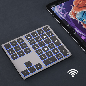 Amazon.com: Doohoeek Updated Backlit Bluetooth Keypad for iPad ...