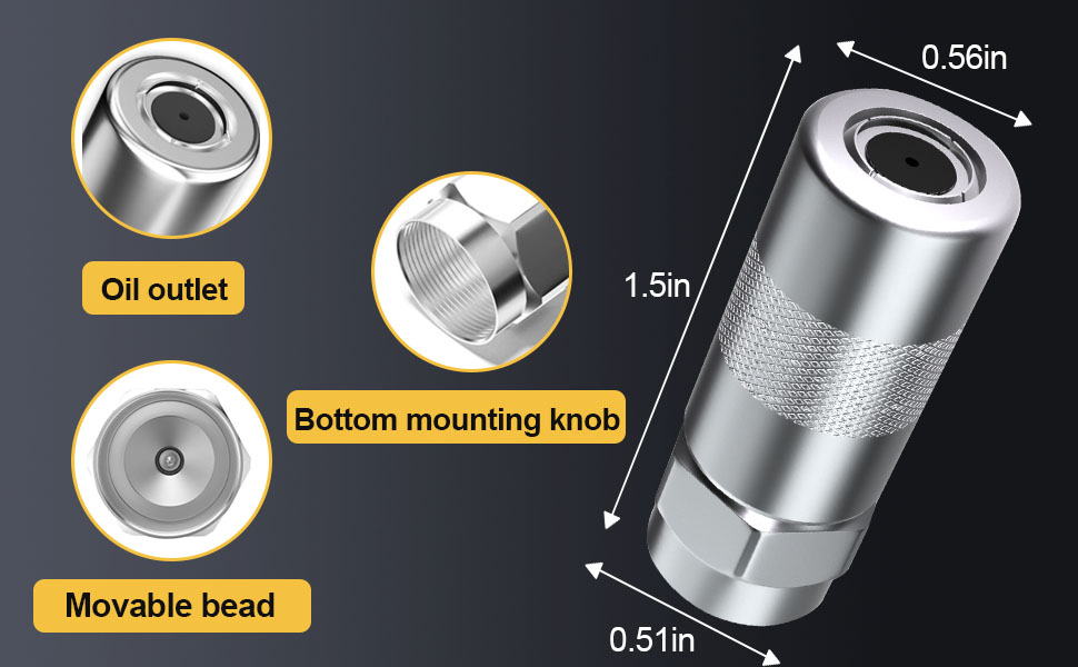 Amazon.com: 6 PCS Grease Gun Couplers, Replacement for Milwaukee Grease Gun Tips Fits M18 and ...