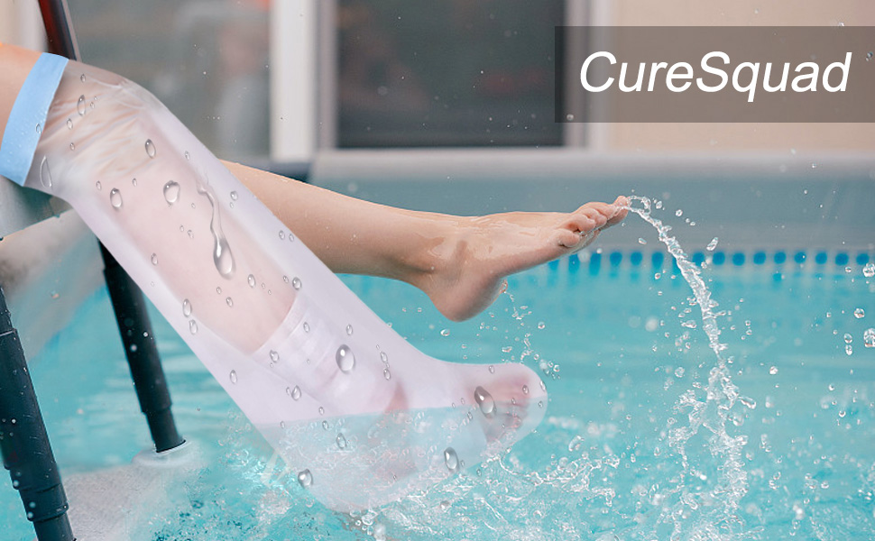 Amazon.com: CureSquad Cast Covers for Shower Leg, Waterproof Leg Cast Cover for Showering After ...