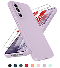 Amazon.com: LeYi for Galaxy A36-5G Phone Case: with Tempered Glass Screen Protector [2 Pcs ...