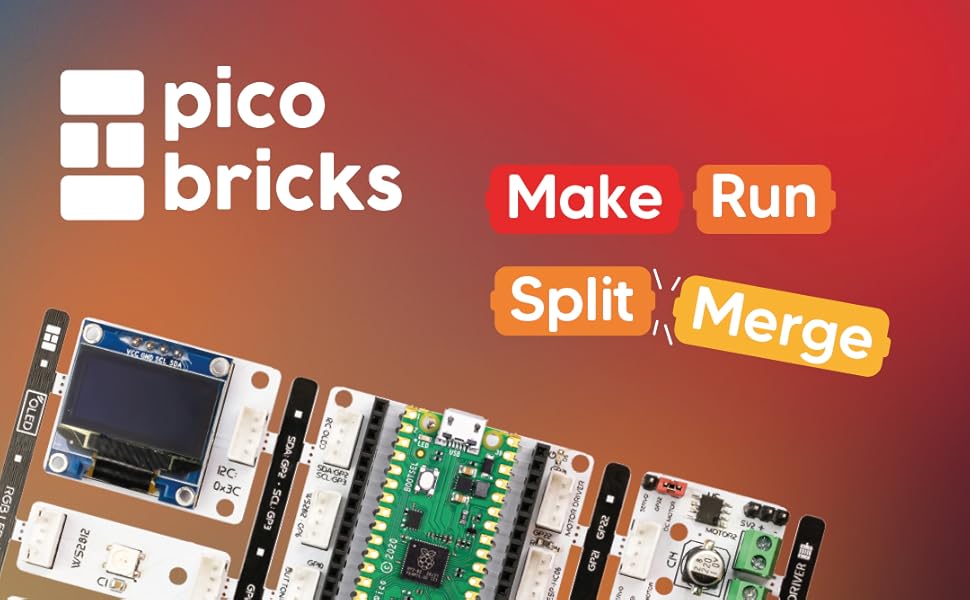 PicoBricks - Raspberry Pi Pico W Starter Kit with 12 Sensors and Extensive Learning Guide ...