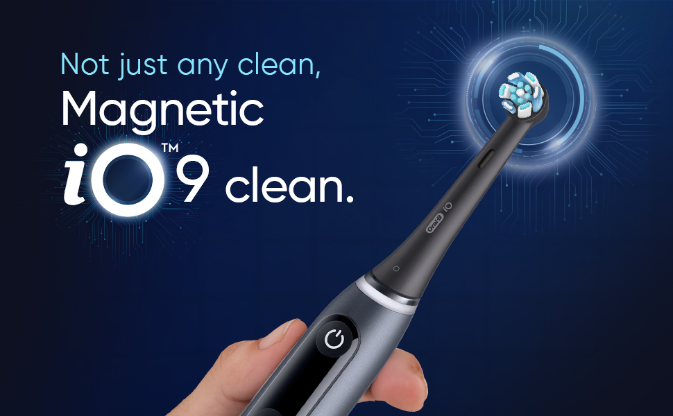 Oral-B iO9 Ultimate Electric Toothbrush, 7 Smart Modes, Pressure Sensor, Interactive Display ...
