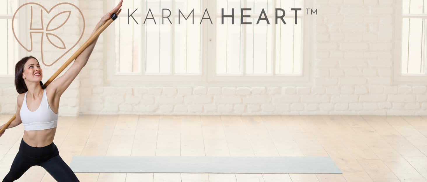Amazon.com : Karma Heart Versatile Stretching Stick: Yoga Stick ...