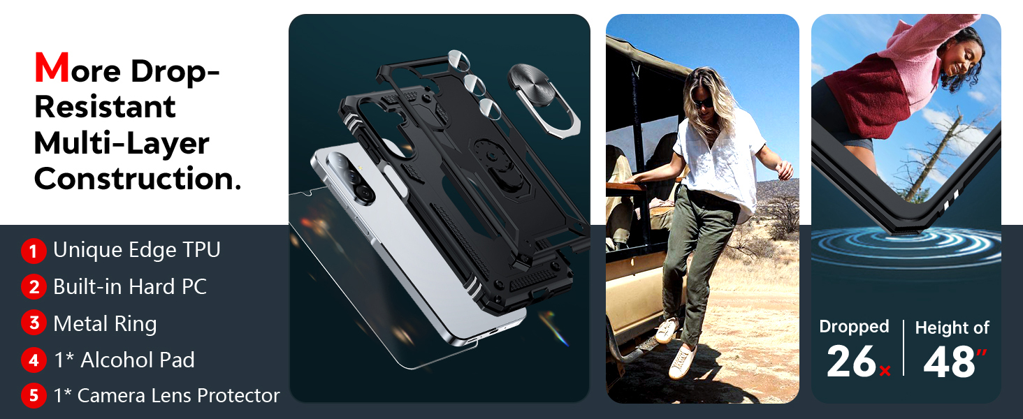 Amazon.com: LeYi for Galaxy A26-5G Phone Case: Samsung Galaxy A26 5G Case with Screen Protector ...