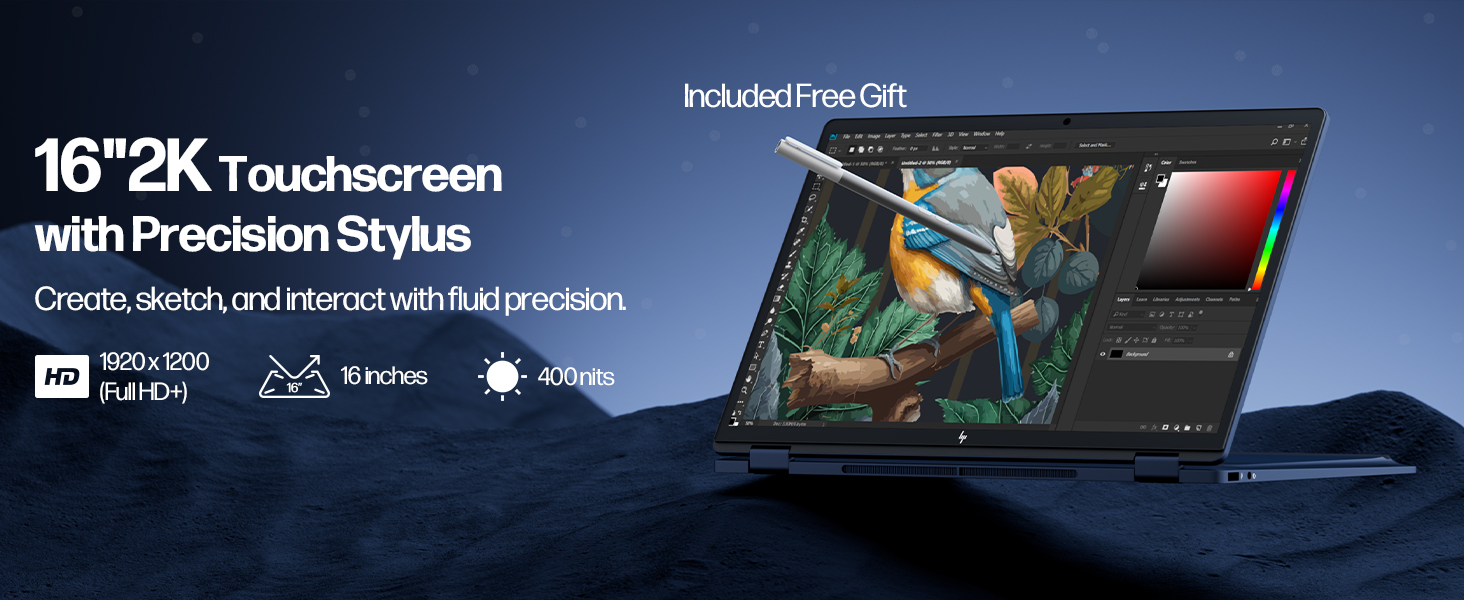 Amazon.com: HP OmniBook X Flip 2-in-1 Touchscreen Laptop, Copilot+ AI, 16” 2K Display, Ryzen AI ...