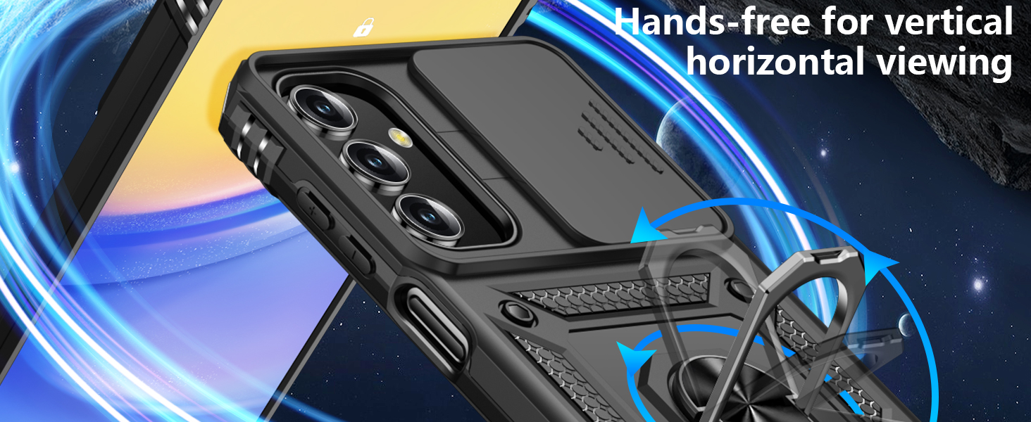 Amazon.com: BaHaHoues for Samsung Galaxy A15 5G Case with Screen Protector & Slide Camera Lens ...