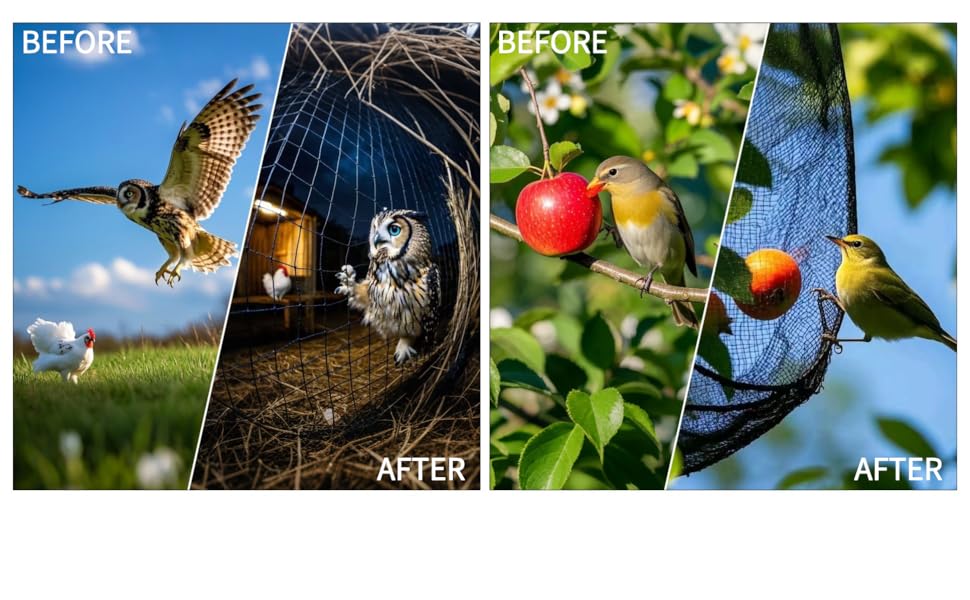 Amazon.com : VBWSL 6 x 50 FT Bird Netting for Garden, 1" Square Mesh Size Heavy Duty Nylon ...