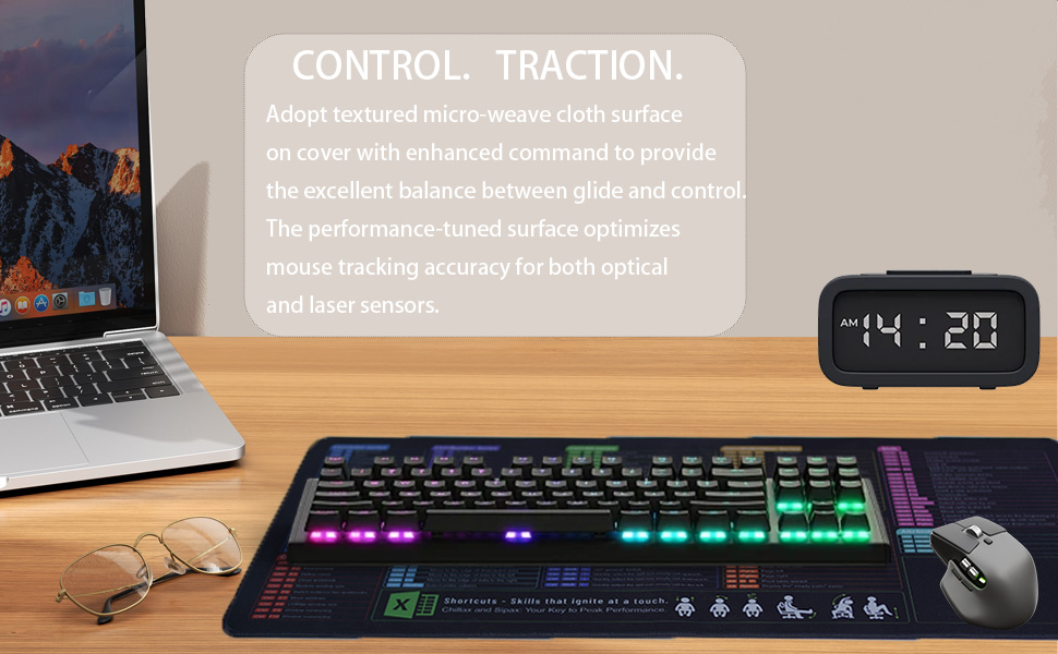 Amazon.com: Excel Shortcut Keys Mouse Pad - Extended Large XL Cheat ...