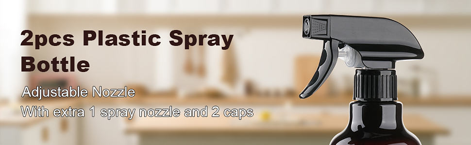 Amazon.com: Plastic Spray Bottles Empty Spray Bottle 16.9oz/500ml 2 Pack Heavy Duty Spraying ...