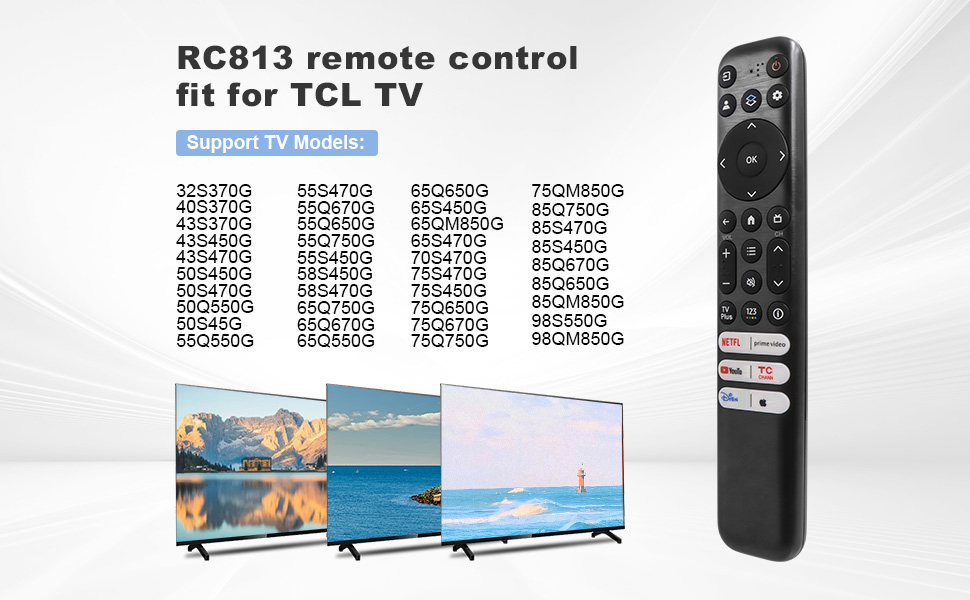Amazon.com: Chobokiang RC813 Replacement Remote for TCL-Google-TV ...