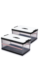 Amazon.com - BTSKY 2 Pack Collapsible Storage Bins with Double Side ...