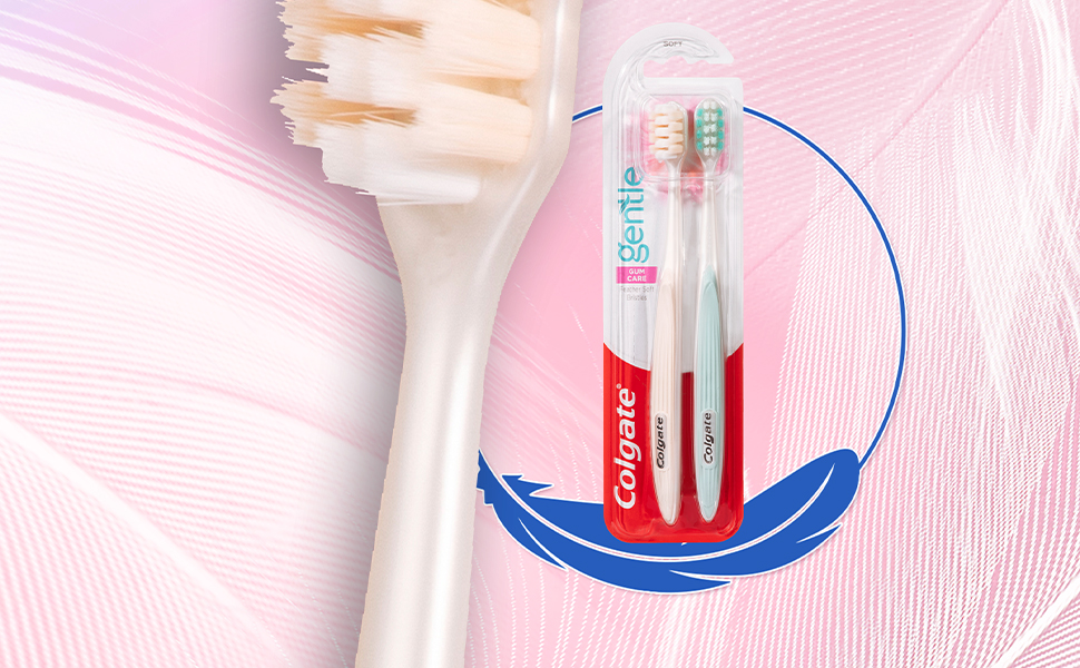 Colgate Gentle Gum Care Manual Toothbrush, 2 Pack, Soft Bristles ...