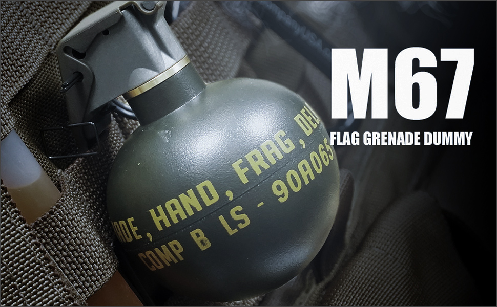 Amazon | 【ミリタリーガレージ】FMA製 2023ver M67 グレネード ダミー フラググレネード 手りゅう弾 レプリカ サバゲー 模型 装備品 軽量樹脂製 プラモデル コスプレ ...