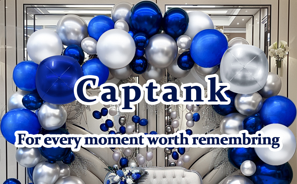 Amazon.com: Navy Blue White Balloons Royal Blue Balloon Garland Pearl White Silver Balloon Arch ...