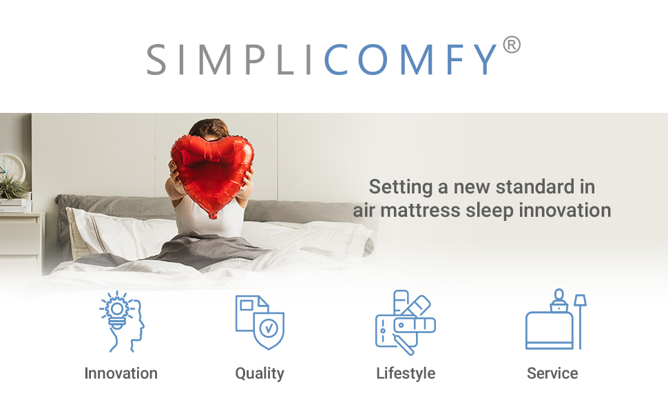 Amazon.com: Simpli Comfy 18" Raised Queen Inflatable Air Mattress with Built-in AC Pump, Fast ...