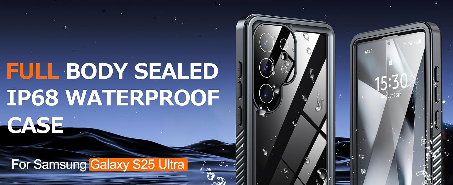 Amazon.com: ANTSHARE for Samsung Galaxy S25 Ultra Case Waterproof, [IP68 Underwater] Built-in ...