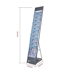 Amazon.com: Kroey 10-Layer Magazine Rack - 8.6"x11" Display Stand for Literature, Product ...