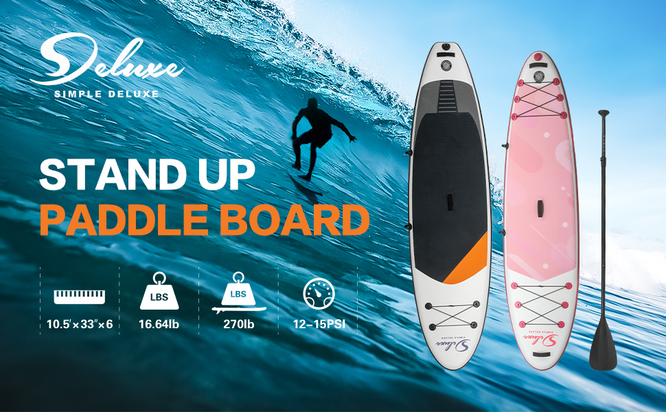 Amazon.com : Inflatable Stand Up Paddle Board – Simple Deluxe Premium ...
