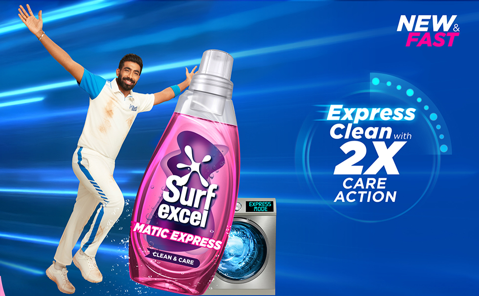 Surf Excel Matic Express Liquid Detergent | Express Clean with 2X Care Action 2ltr pouch ...