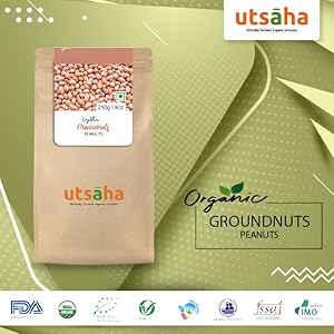 Utsaha Organic Groundnuts/Peanuts 500g (250 gx2) : Amazon.in: Grocery & Gourmet Foods