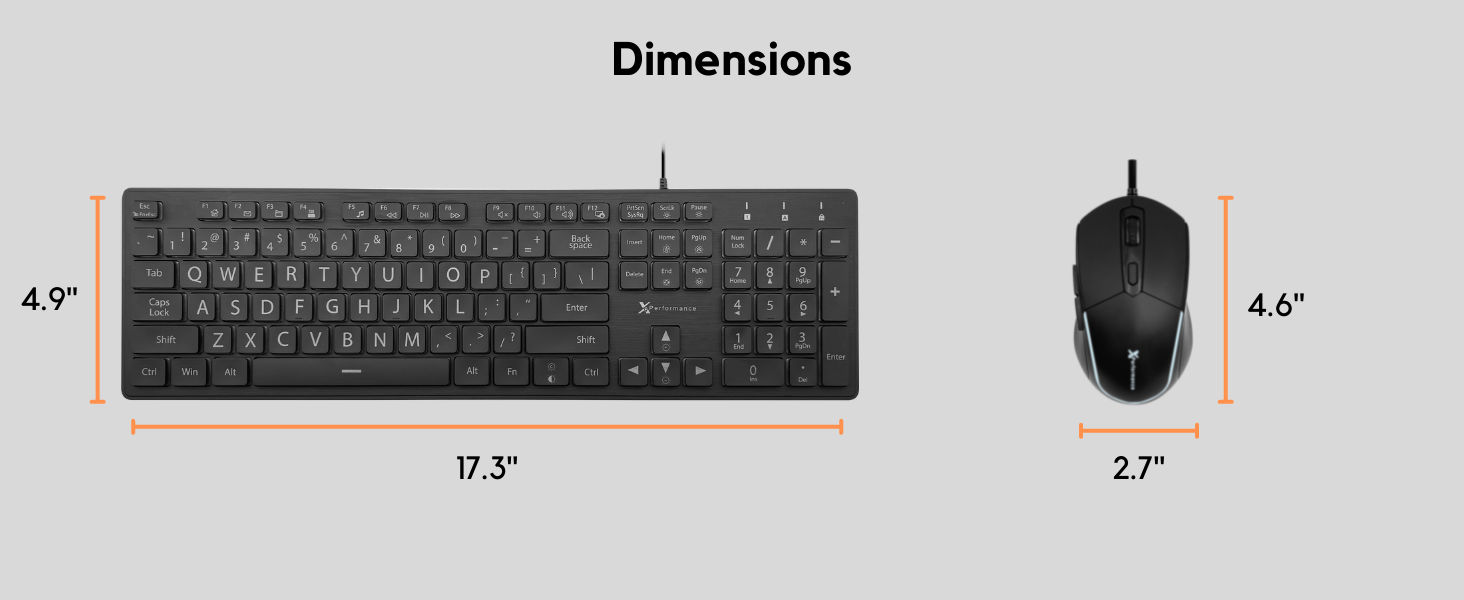 Amazon.com: X9 Wired Keyboard and Mouse Combo - Large Print Backlit ...