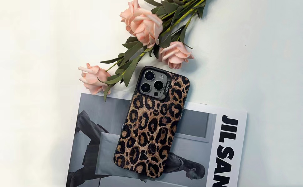 Amazon.com: aaknhen Leopard Print Phone Case for iPhone 16 Pro Max,Luxury Trendy Black Brown ...