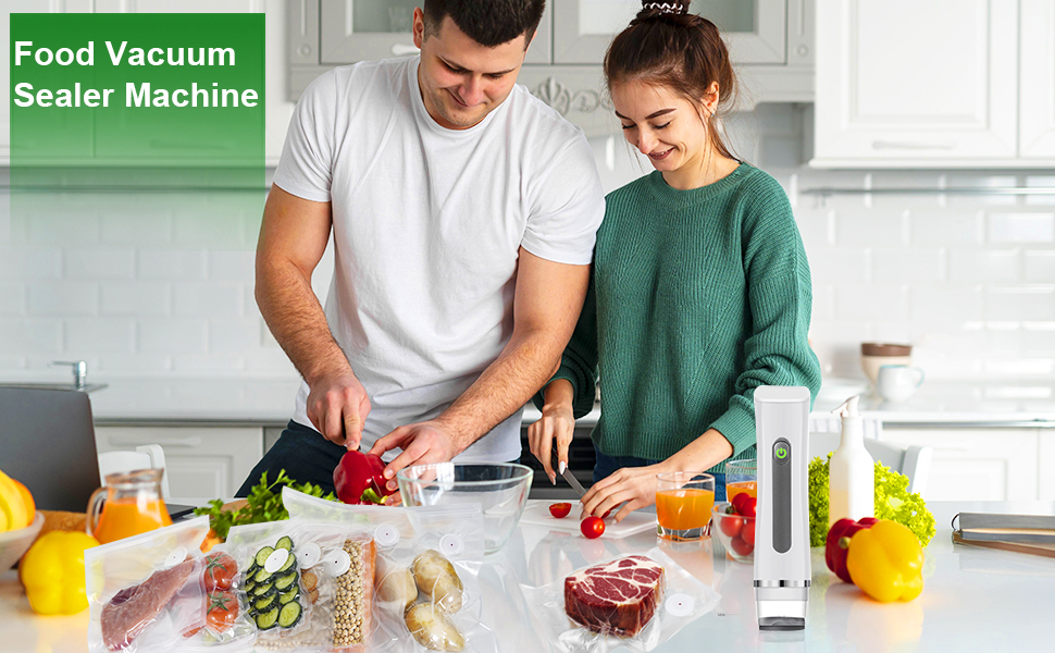 Amazon.com: MJYNITE Vacuum Sealer for Food - Handheld Vacuum Sealer Machine with 10 Reusable Eco ...