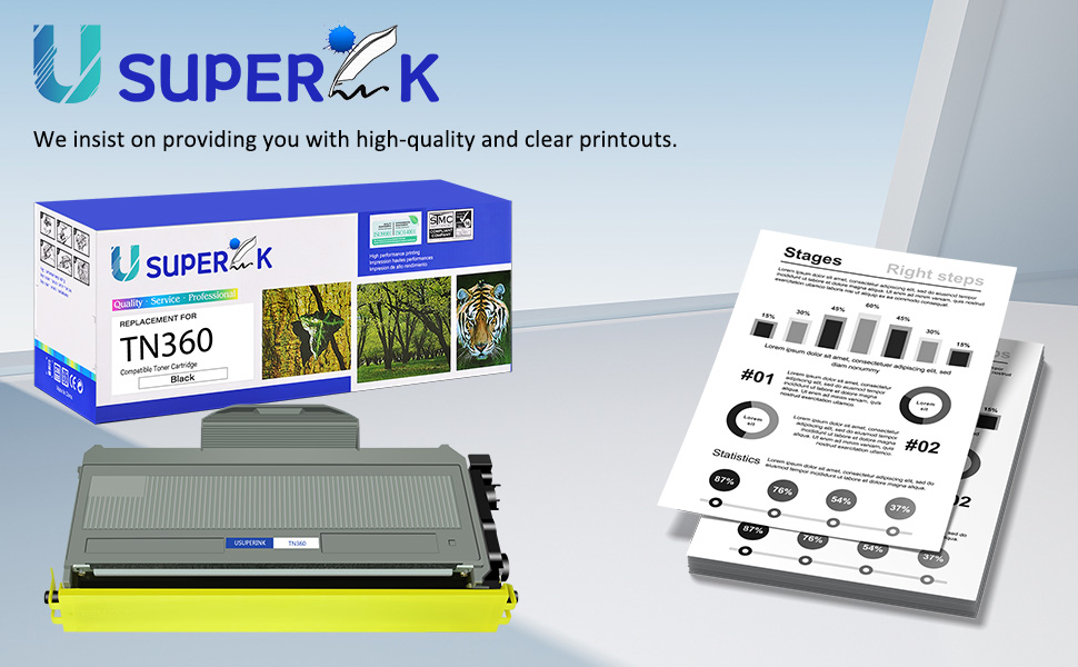 Amazon.com: USUPERINK High Yield Compatible Toner Cartridge Replacement for Brother TN360 TN-360 ...