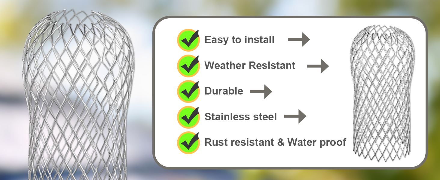CAPHONT Gutter Guard 8 Pack, Gutter Downspout Guard 3.5 Inch Adjustable ...