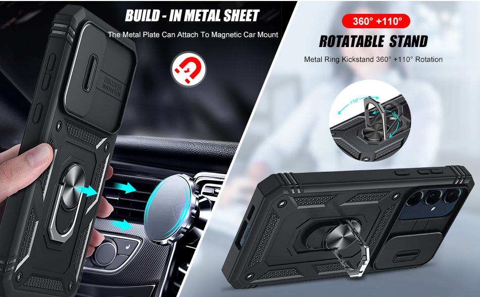 LeYi Funda para Samung Galaxy A55/A 55 5G con [2-Unidades] Cristal Vidrio Templado, Uso Rudo ...