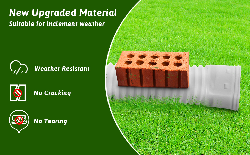 POBOMVOM Rain Gutter Downspout Extensions, 21"-60" Flexible Drain ...