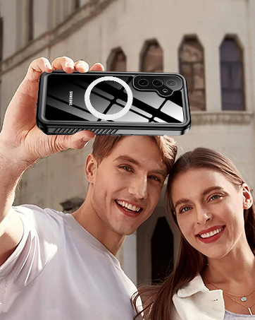 Amazon.com: Oterkin Waterproof Case for Samsung Galaxy S24 FE Case Compatible with MagSafe,Full ...